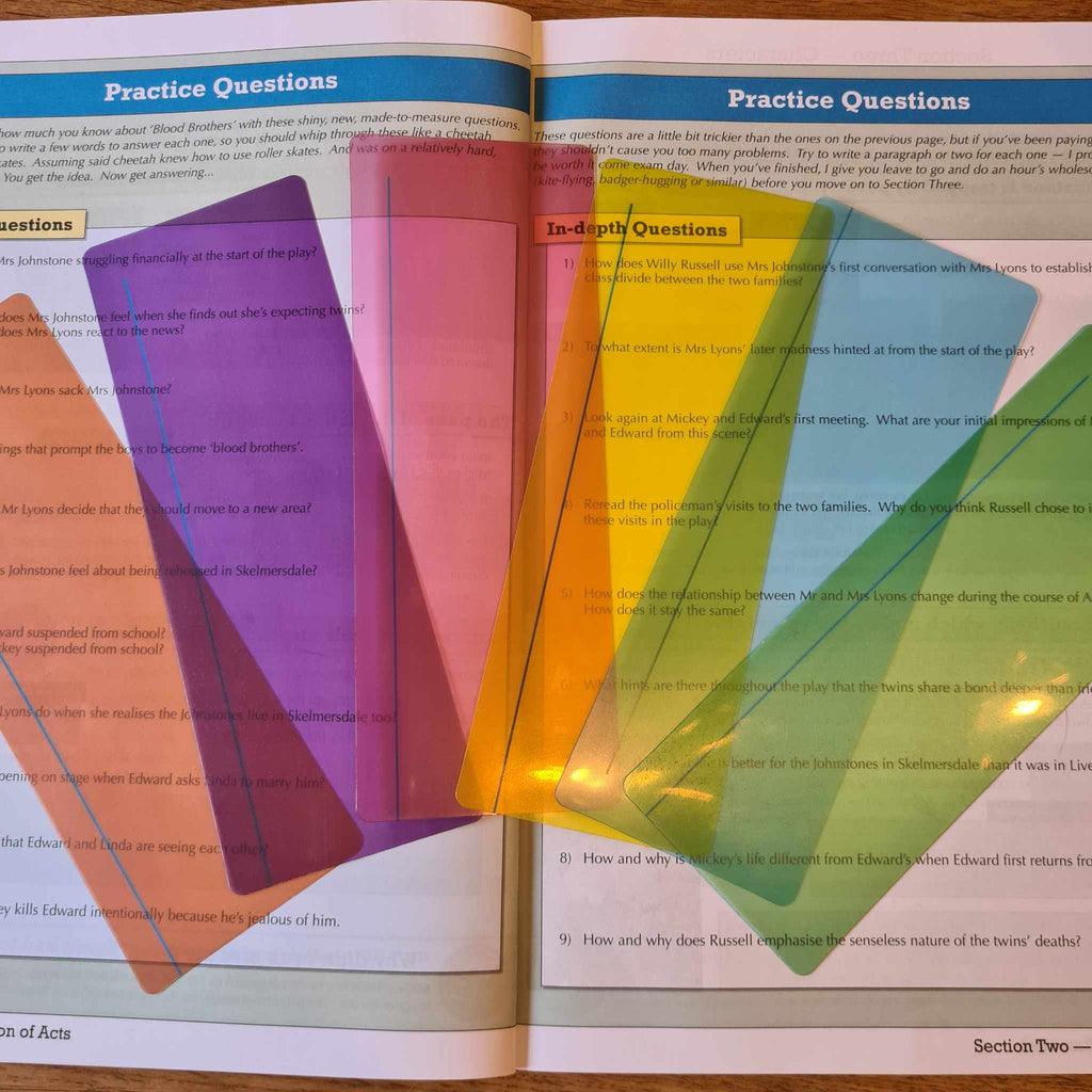 Reading overlays - guided reading, dyslexia aid - multiple colours to ...