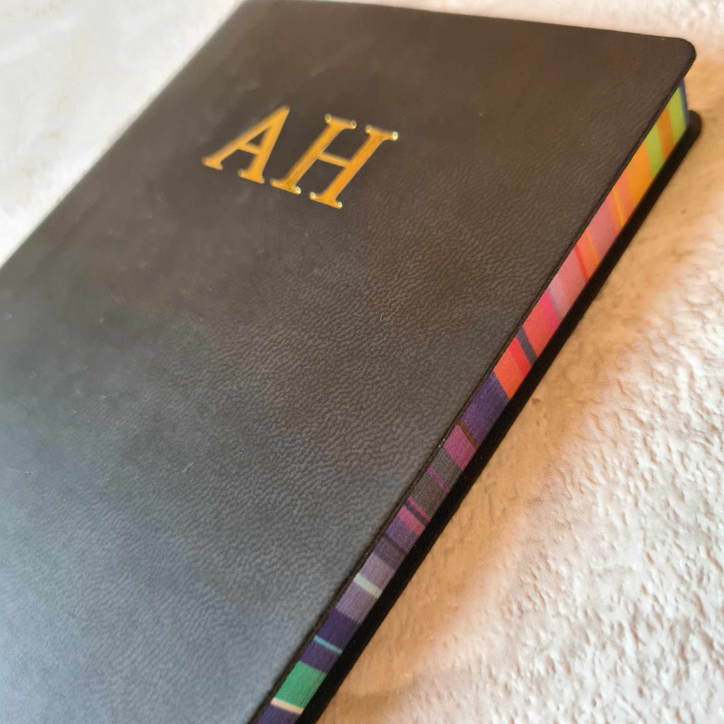 Mini Rainbow Notebook - with gold/silver foil custom initials ...