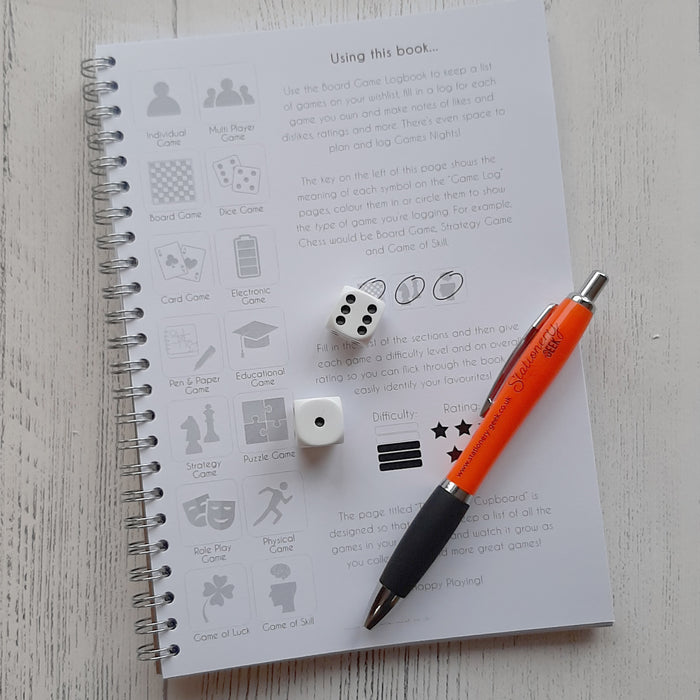 Board Game Logbook — Stationery Geek